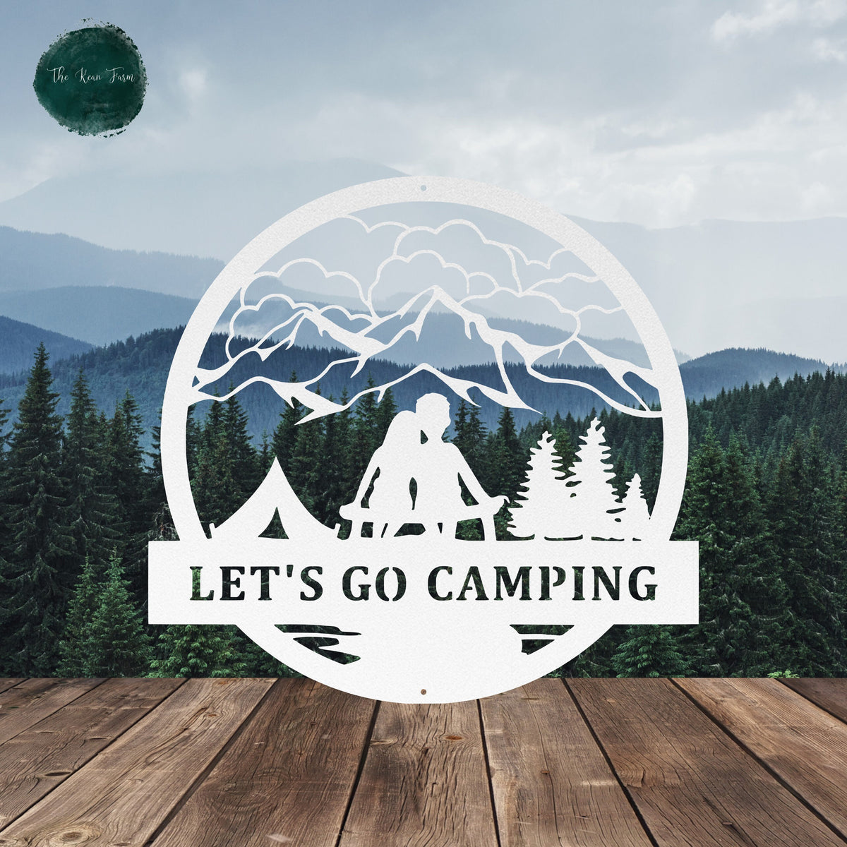 Let's Go Camping Sign ~ Metal Porch Sign | Outdoor Sign | Front Door S ...