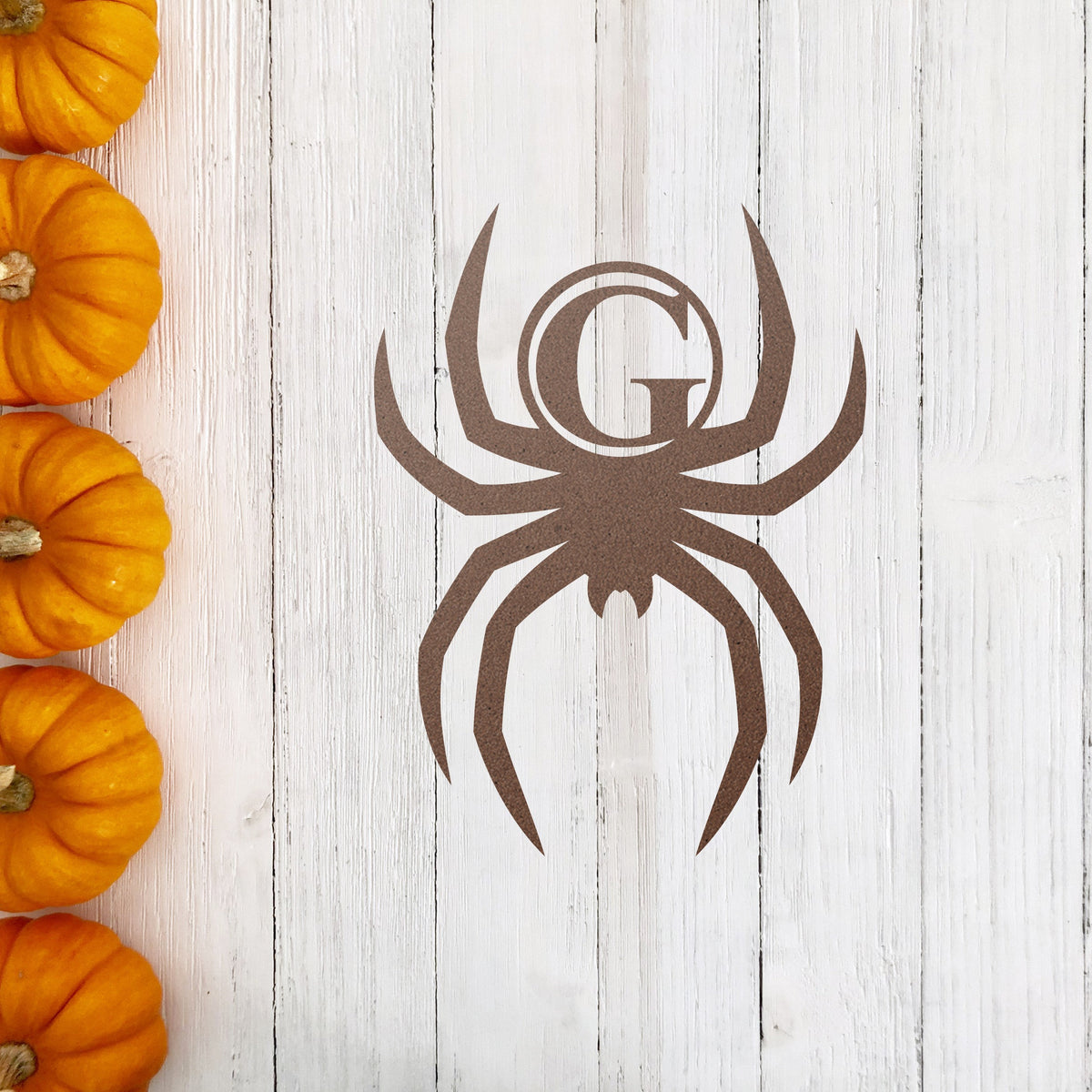 Spooky Spider Monogram Sign, Metal Porch Sign, Fall Door Hanger, Fall ...