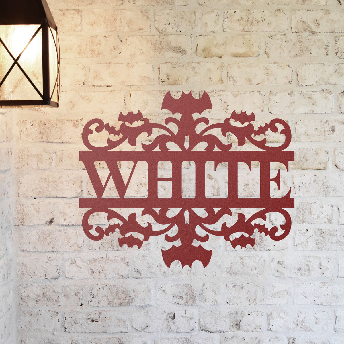 Spooky Bat Name Sign, Metal Porch Sign, Fall Door Hanger, Fall Metal S ...