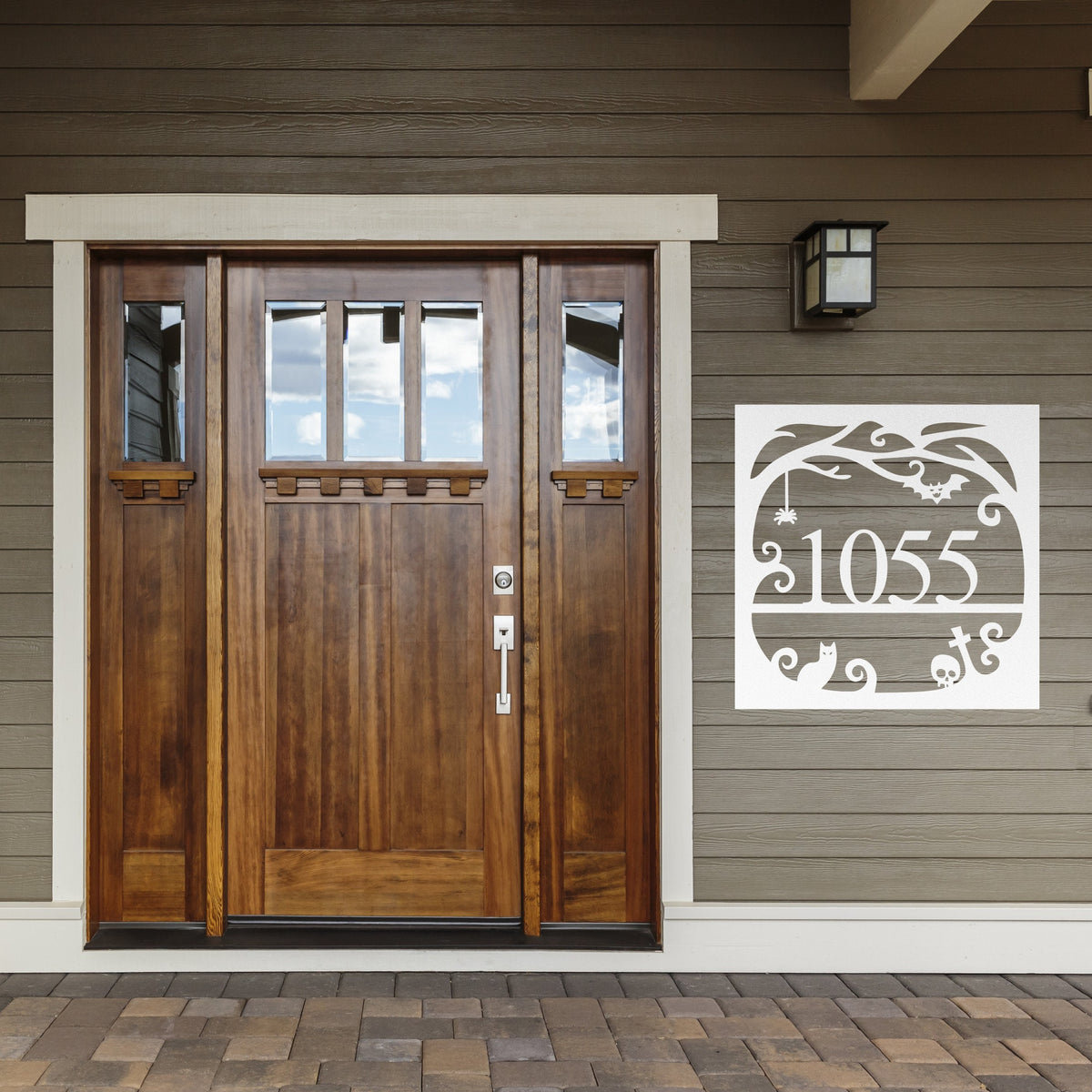 Fall Home Address Sign, Metal Porch Sign, Fall Door Hanger, Fall Metal ...