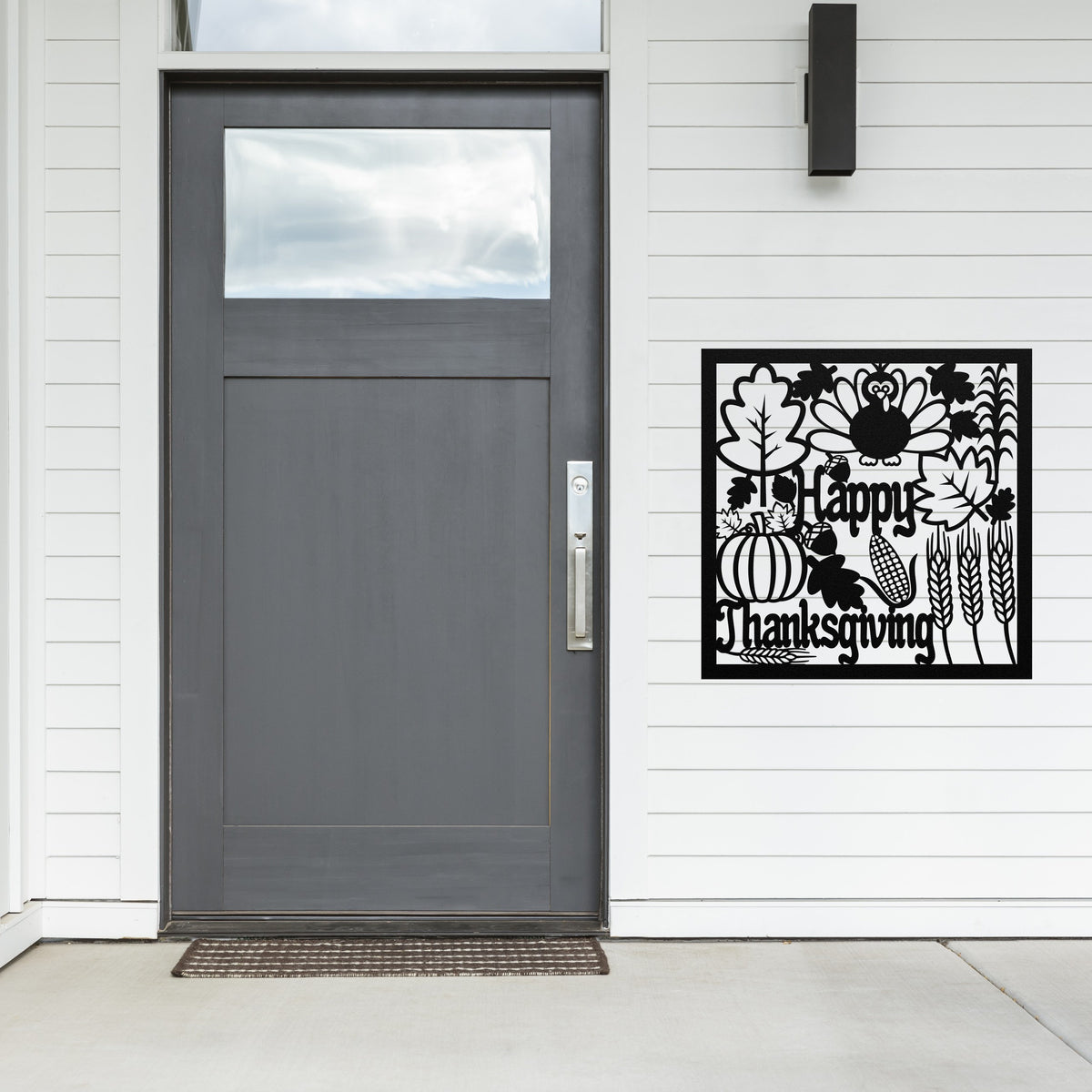 Pilgrim Thanksgiving Sign, Metal Porch Sign, Fall Door Hanger, Fall Me ...