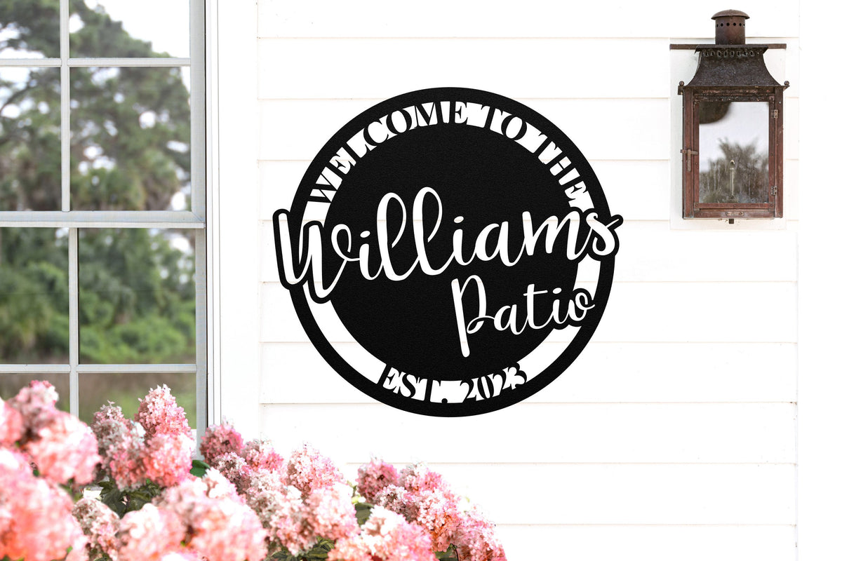 Personalized Patio Sign, Custom Metal Outdoor Sign, Housewarming Gift ...